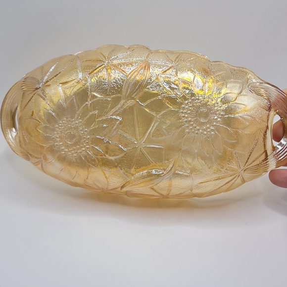 Other | Carnival Glass Imperial Marigold Candy Dish | Poshmark